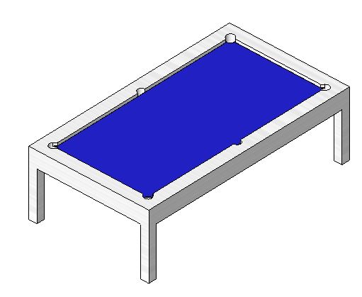 American Pool table BIM OBJECT: free BIM file downloads e.g., Revit ...
